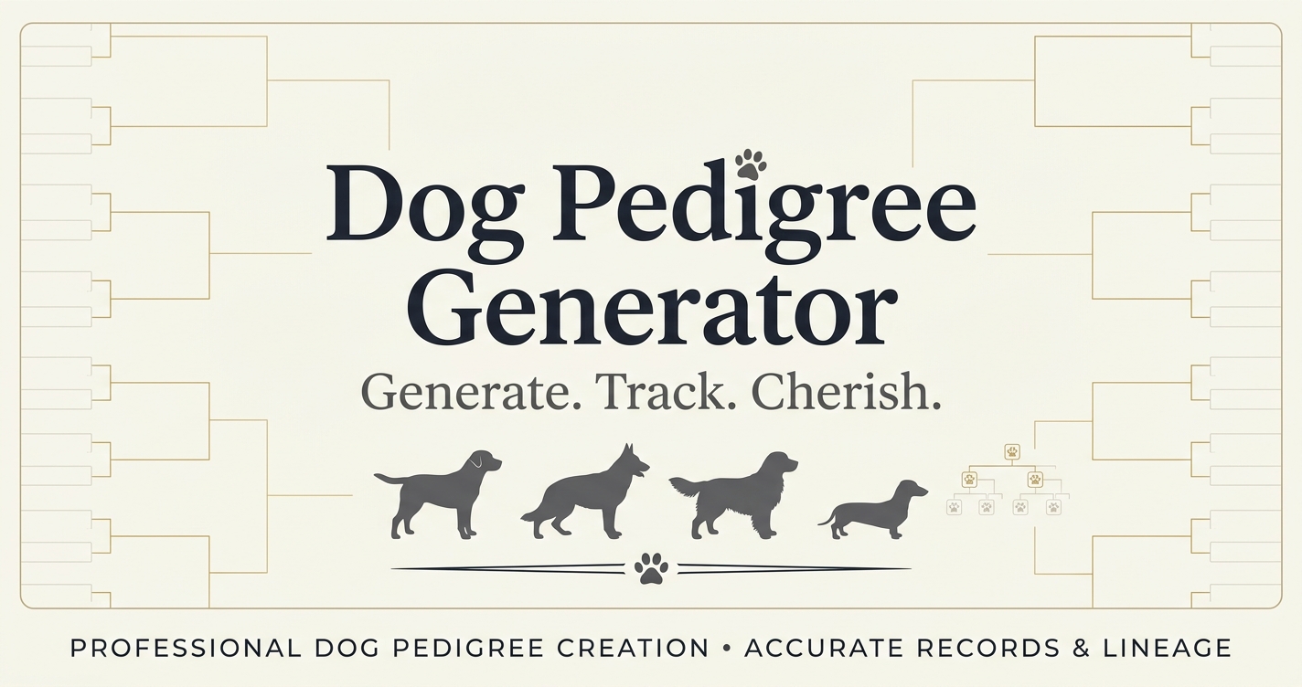 Dog Pedigree Generator - Professional Pedigree Charts & Health Tracking